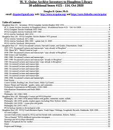 Willard Van Orman Quine home page by Douglas Boynton Quine